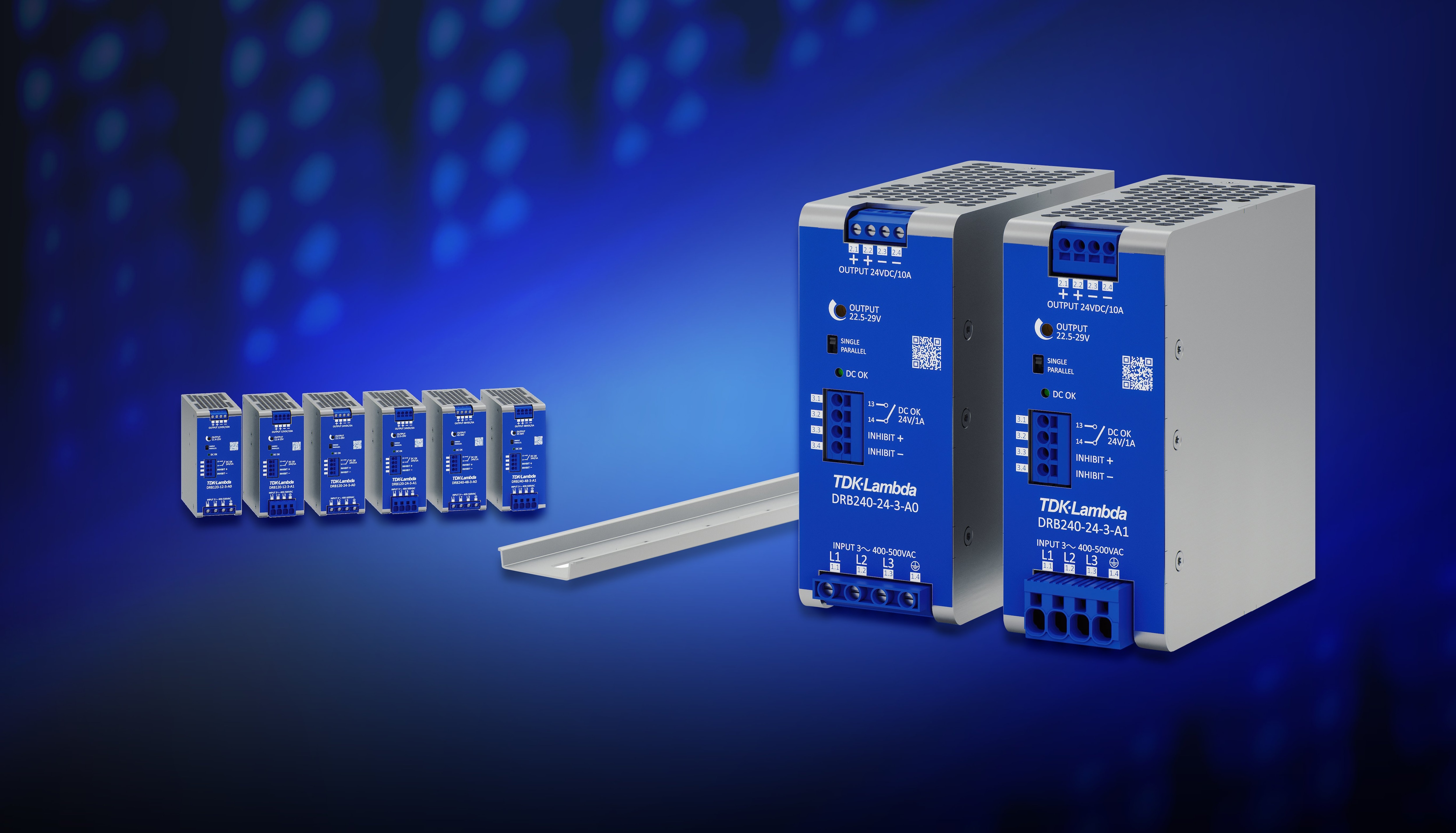 DRB Three phase DIN rail AC DC power supplies | Press Releases | TDK Lambda